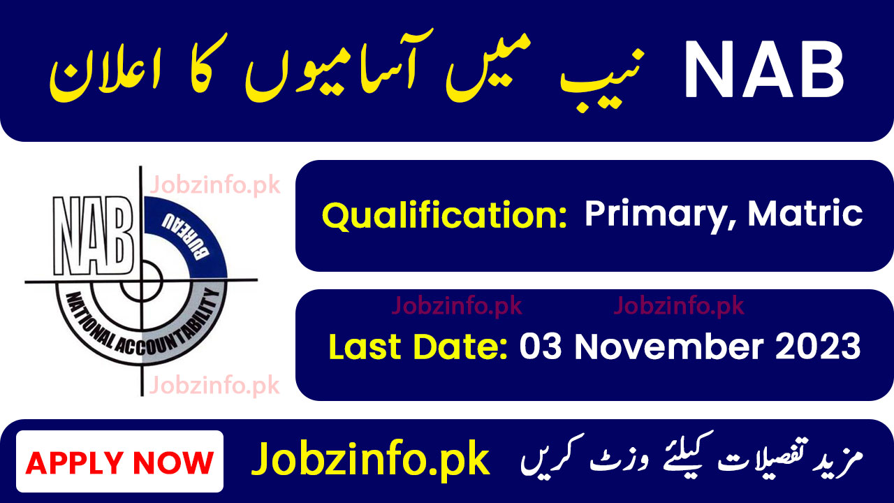 National Accountability Bureau NAB Latest Vacant Positions - Jobz Info National Accountability Bureau NAB Latest Vacant Positions - Jobz Info